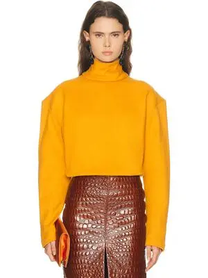 Saint Laurent Turtleneck Sweatshirt - Moutarde