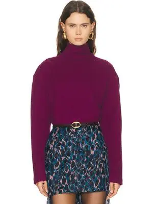 Saint Laurent Turtleneck Sweatshirt - Violet