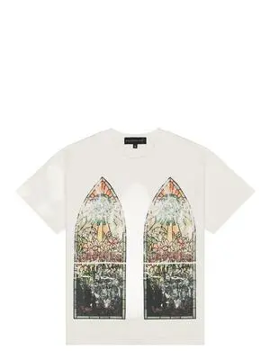 WHO DECIDES WAR BY EV BRAVADO Faded Jersey Tee In White - Cloud