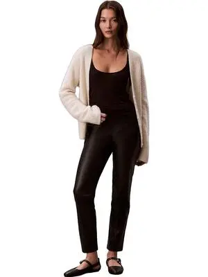 Calvin Klein Faux Leather Leggings - Black