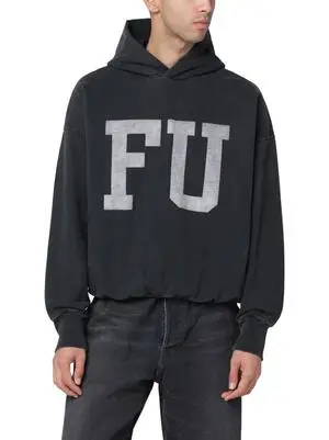 Fear Of God Vintage-effect Cotton Hoodie - Black