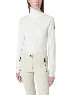 Moncler Wool-blend Turtleneck Sweater - White