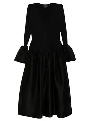 Cynthia Rowley Flared-sleeve Dress - Black
