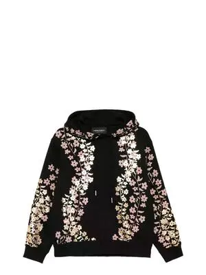 Cynthia Rowley Foil-print Hoodie - Black