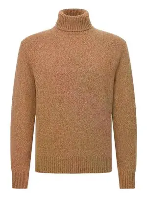Boggi Milano Roll-neck Wool Sweater - Brown