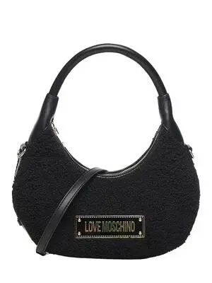 Moschino Logo-plaque Shoulder Bag - Black