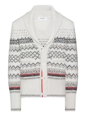 THOM BROWNE Donegal Knitted Tweed Cardigan