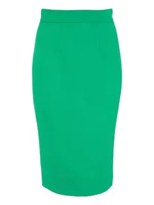 Dolce & Gabbana Back-slit Midi Skirt - Green