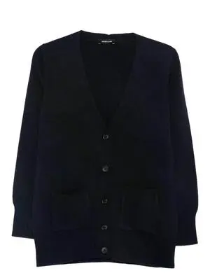 ANNE CLAIRE Pocket Button Cardigan - Blue