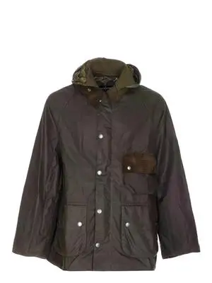 Barbour Solway Removable-hood Waxed Jacket - Green