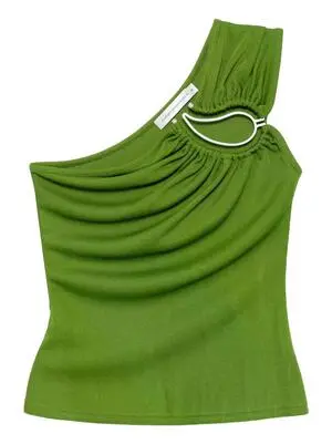 Christopher Esber Paisley Asymmetric Tank Top - Green