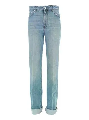 Stella McCartney Faded Straight Leg Jeans - Blue