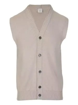 Eleventy Buttoned Gilet - Neutrals