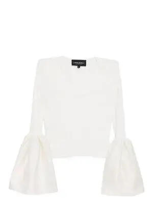 Cynthia Rowley Flared-sleeve Top - White