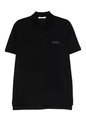 Givenchy Logo-patch Polo Shirt - Black