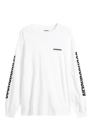 NEIGHBORHOOD Ls-1 Distorted Logo Long Sleeve T-shirt - White