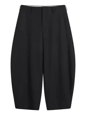 Comme Des Garçons Wide Leg Wool Trousers - Black