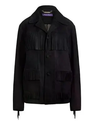 Ralph Lauren Fringed Suede Jacket - Black