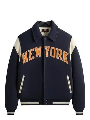 Kith X New York Knicks Wool Varsity Jacket - Nocturnal
