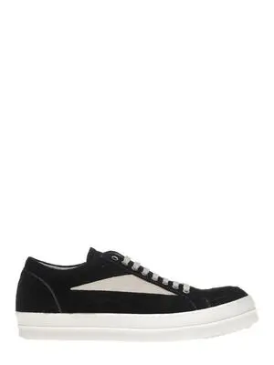 Rick Owens DRKSHDW Vintage Sneaks In Brushed Cotton Black/milk