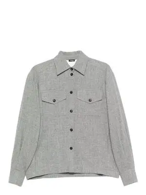 Kiton Chest-pockets Buttoned Overshirt - Grey