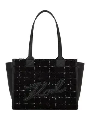 Karl Lagerfeld K/skuare Boucle Tote Bag - Black