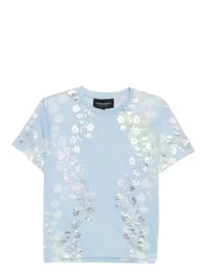 Cynthia Rowley Foil-print T-shirt - Blue
