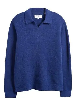 WAX LONDON Carter Polo Sweater - Blue