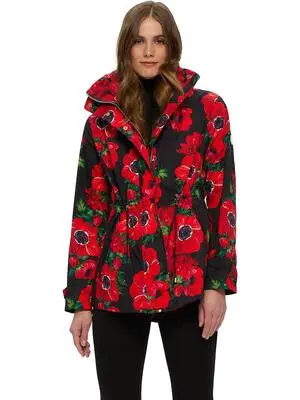Gorski Lightweight Zip Jacket - Black Poppy