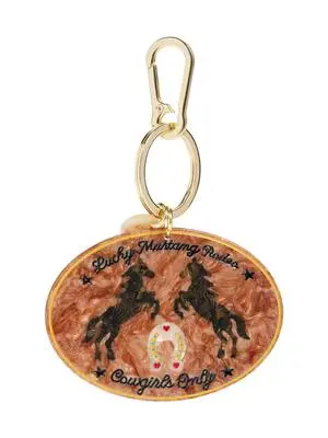 SOLAR ECLIPSE Hand-painted Rodeo Charm - Brown