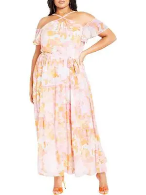 CITY CHIC Vera Cold Shoulder Maxi Dress
