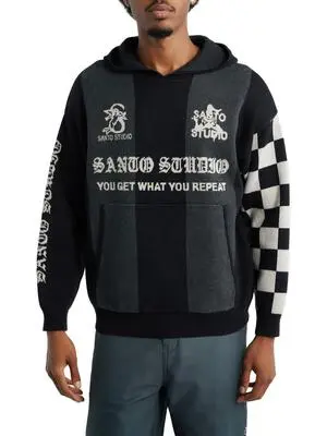 SANTO STUDIO Palermo Knit Hoodie - Black