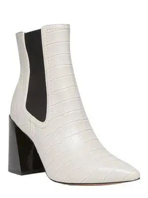 Steve Madden Nico Chelsea Boot - Bone Faux Patent