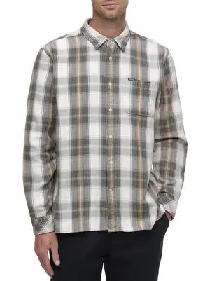 Barbour Hawthorn Plaid Brushed Cotton Button-up Shirt - Whisper White