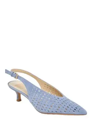 Dolce Vita Alenna Slingback Kitten Heel Pumps - Perwinkle Suede