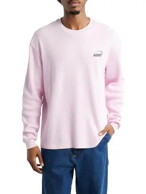 BOILER ROOM Logo Long-sleeve Waffle T-shirt - Light Pink