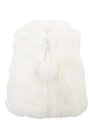 WIDGEON Faux Fur Zip Front Vest - Snow Rain Shag