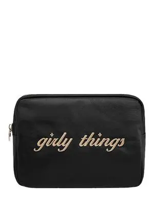 Stoney Clover Lane Large "girly Things" Pouch - Noir