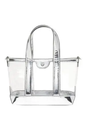 Stoney Clover Lane Mini Clear Tote - Silver Metallic