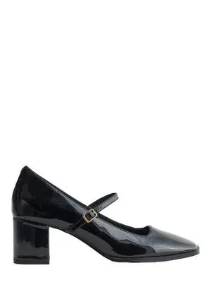 Madewell Greta Patent Mary Jane Pump - True Black