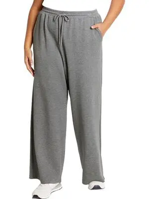 City Chic Maia Wide Leg Pants - Grey