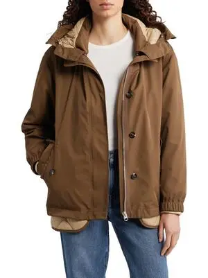 Rag & Bone Taki Convertible Jacket With Removable Hood - Brown