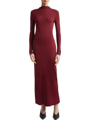 ALTUZARRA Kaplan Long-Sleeve Knit Funnel Neck Dress