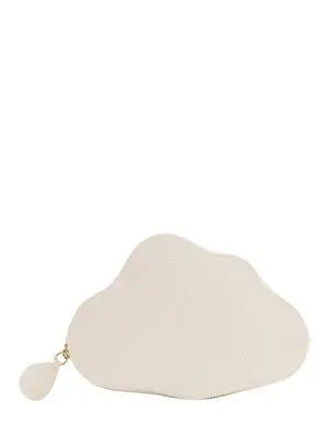 Cuyana Italian Leather Cloud Pouch Ecru