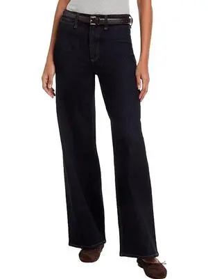 Rag & Bone High Rise Wide Leg Pants - Deep Rinse