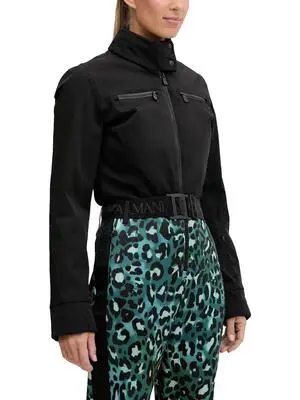 Emporio Armani Leopard Print Ski Trousers - Black