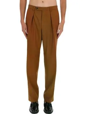 BOSS Pleated Trousers - Brown