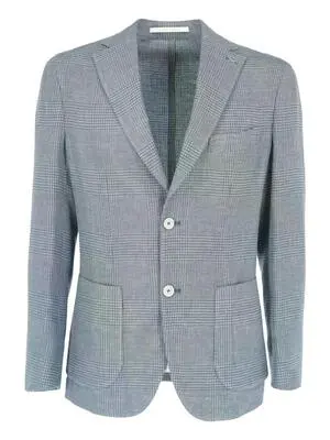 Eleventy Prince-of-wales Blazer - Grey