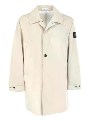 Stone Island Buttoned Coat - Neutrals