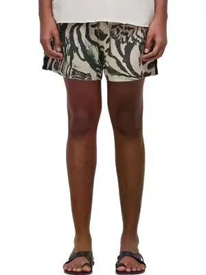OSKLEN Tiger-print Shorts - Neutrals